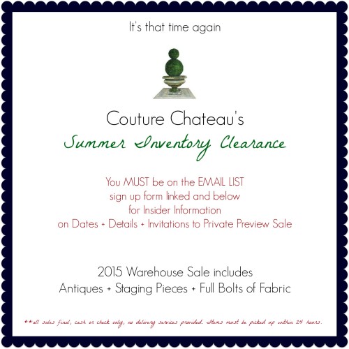 CC Email Invite to SALE - Couture Chateau